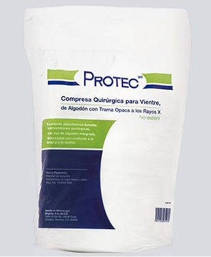 COMPRESA QUIRURGICA C/TRAMA OPACA PROTEC 70X45 (PAQ/6) – Insumos ...