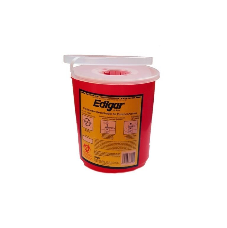 CONTENEDOR DESECHABLE DE PUNZOCORTANTES EDIGAR 1.5L – Insumos Médicos ...